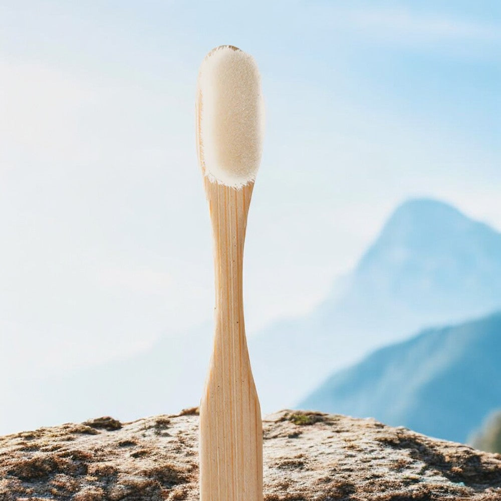 Bamboo Toothbrush Nano White - Flat Handle | Bamboo India